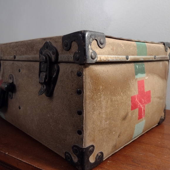 Storage & Organization | Antique Chest Trunk Locker Navy Army Red Cross ...